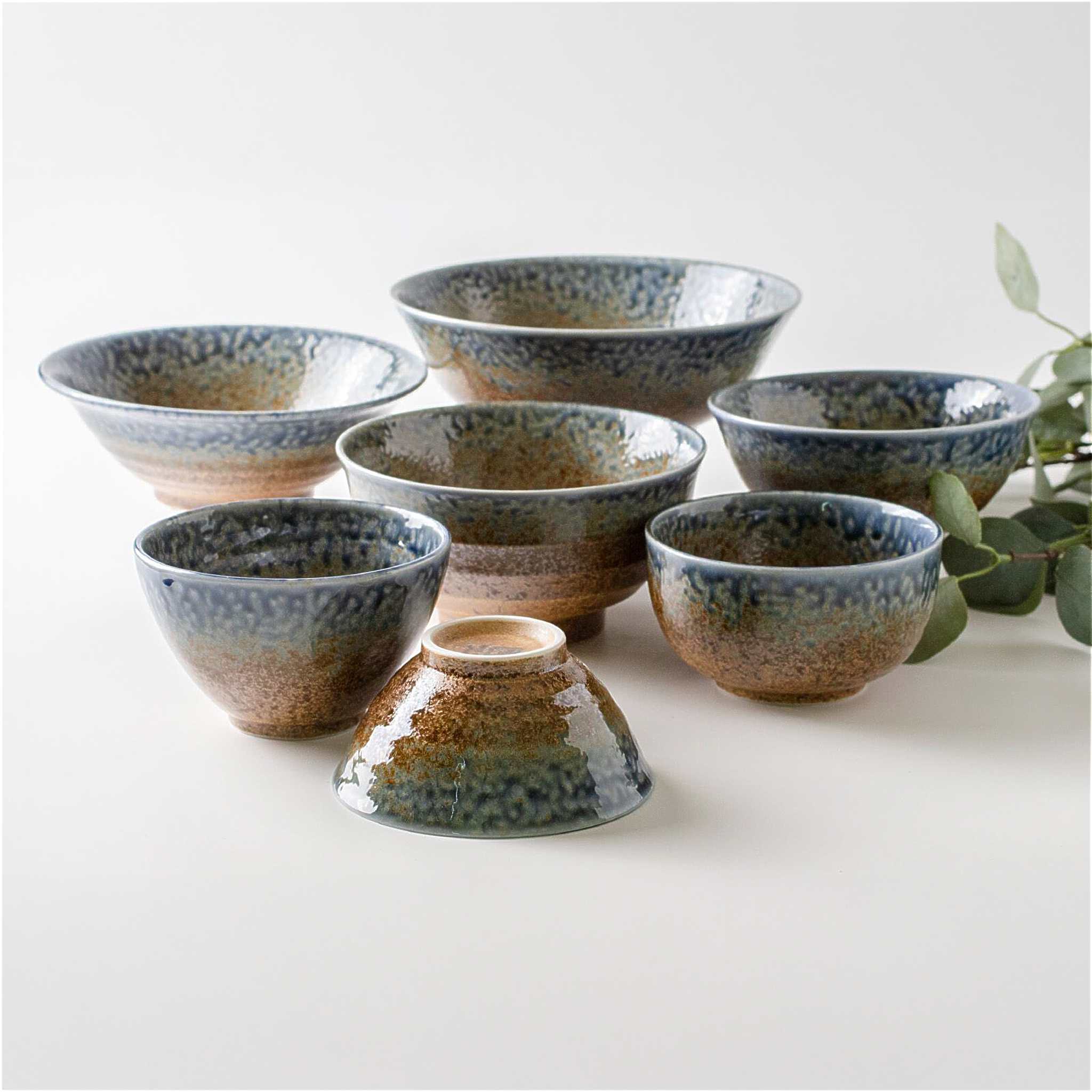 The Sandy Blue Mino Ware Porcelain Bowl Set – ZenwareCrafts